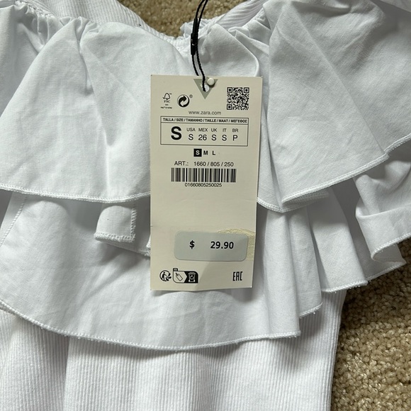 Zara | Tops | Nwt Zara Ruffle Top | Poshmark
